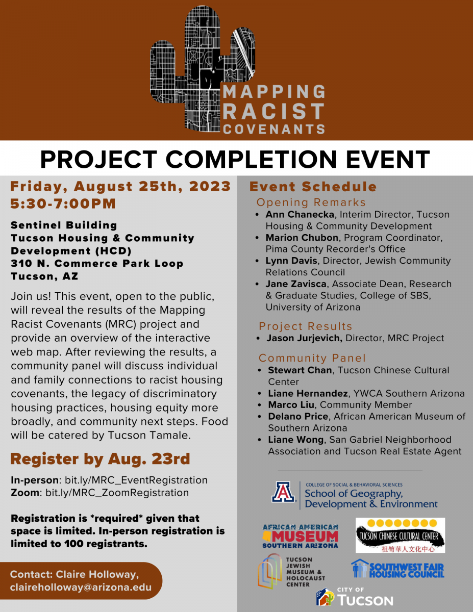 Mapping Racist Covenants (MRC) Project Completion Event | Geographic ...